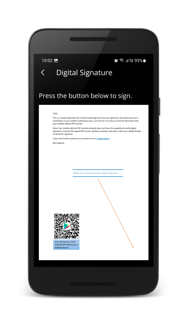 Mobile Digital Signatures - CodeB Identity Solutions