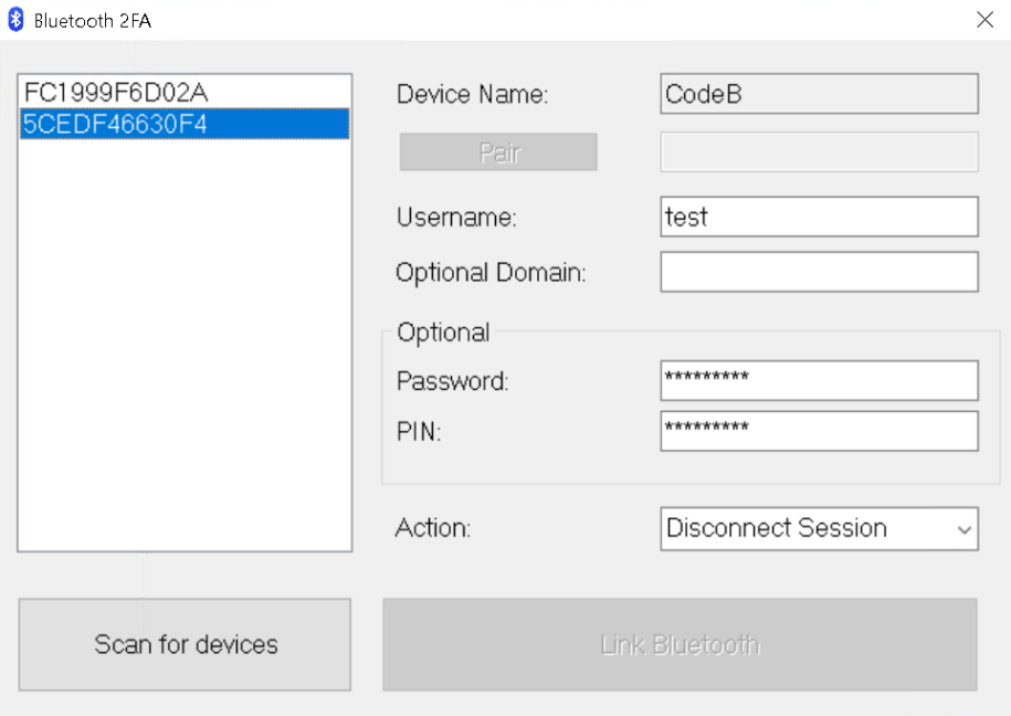 2FA or Passwordless Bluetooth Windows Logon - CodeB