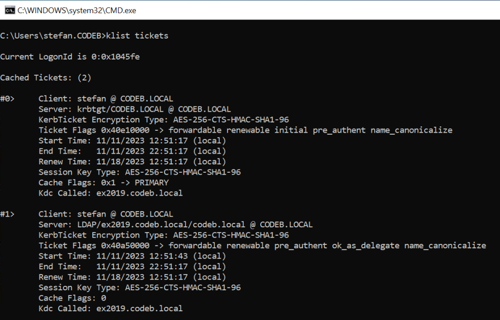 How can I see my Kerberos tickets? - CodeB Identity Solutions