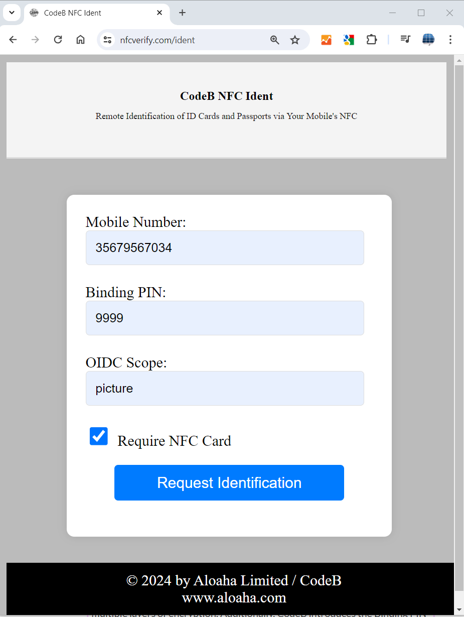 Free CodeB NFC Verify - CodeB Identity Solutions