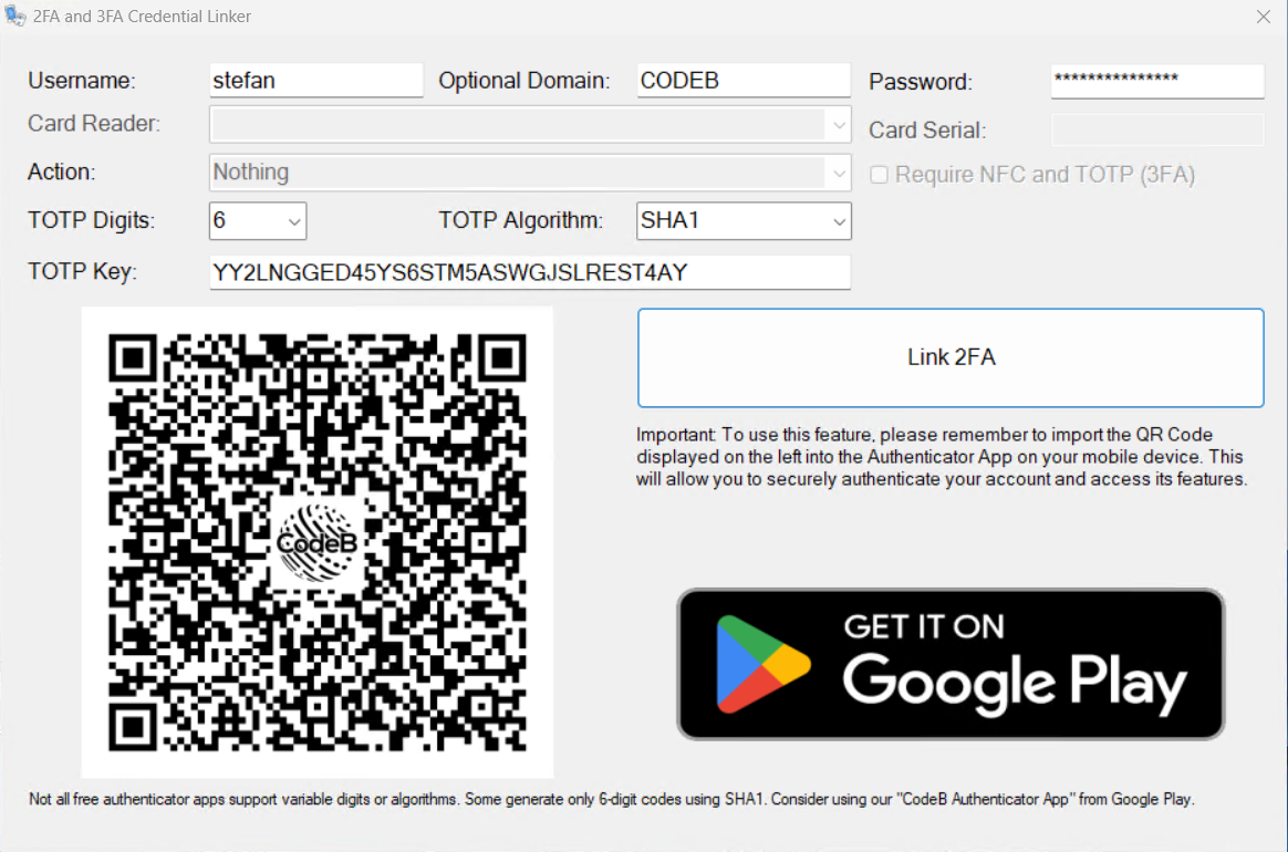 Codeb Totp 2fa Logon To Windows With Any Authenticator App 